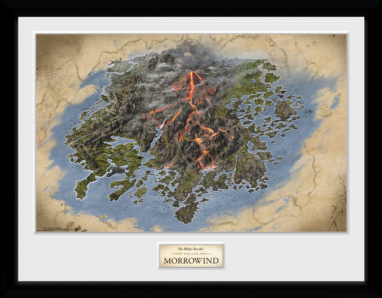 Elder Scrolls Online: Morrowind Map - Collector Print | at Mighty Ape NZ