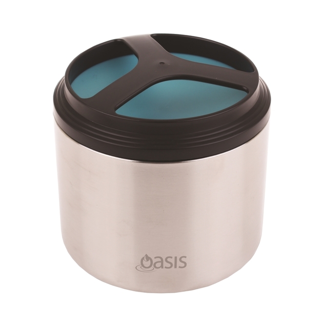 Oasis Stainless Steel Vacuum Insulated Food Container - Turquoise (1L ...