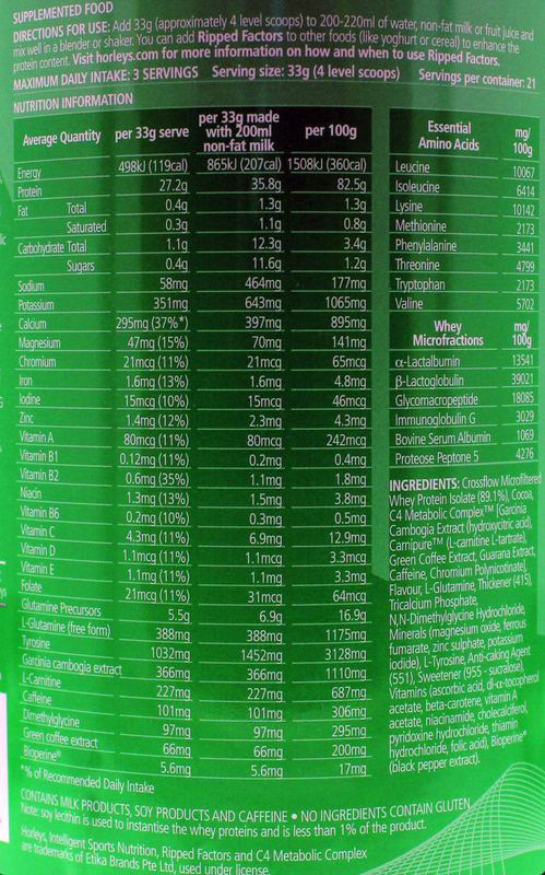 Buy Horleys Ripped Factors - Chocolate Fix (700g) at Mighty Ape NZ