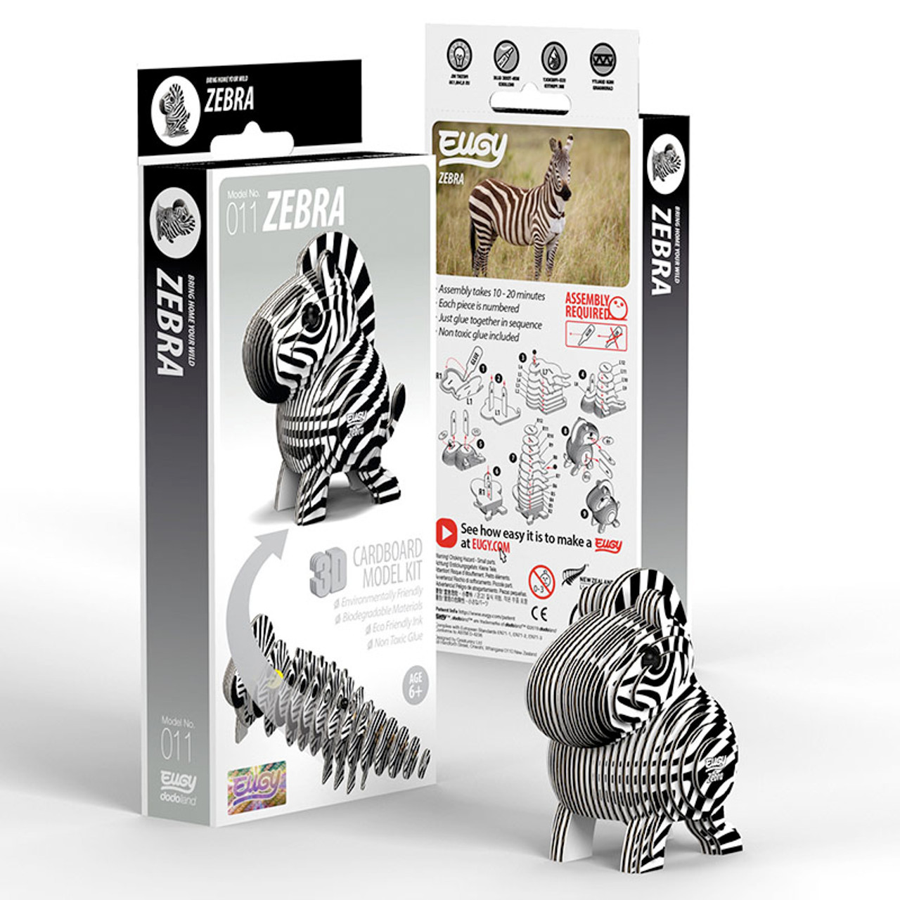Buy Eugy: Zebra - 3D Cardboard Model at Mighty Ape NZ