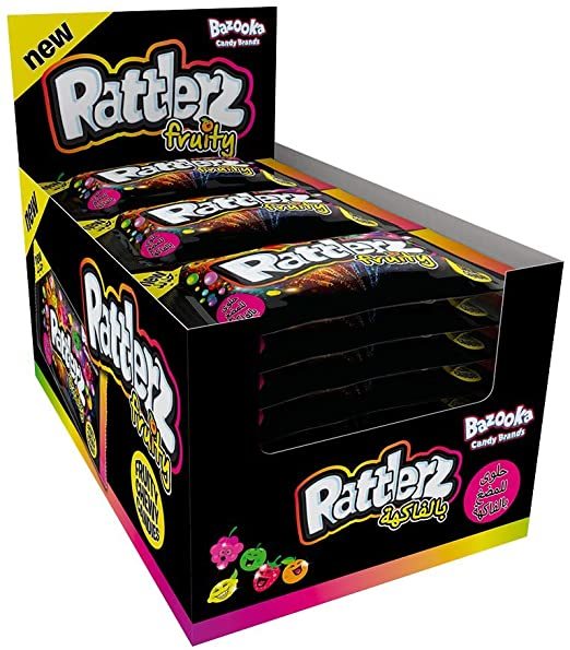 Bazooka: Rattlerz Fruity - 40g (24 Pack) | at Mighty Ape NZ