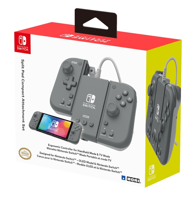 Switch Split Pad Compact Attachment Set (Grey) by Hori | Switch | In ...
