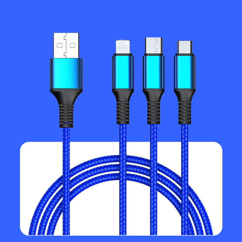 3-in-1 Charging Cable - Blue | at Mighty Ape NZ