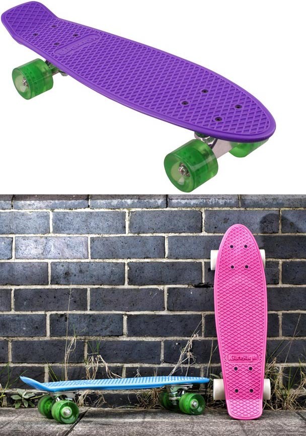 Buy Karnage Retro Skateboard - purple at Mighty Ape NZ