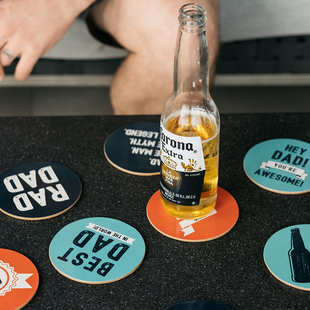 Annabel Trends: Best Dad Coaster Set | at Mighty Ape NZ