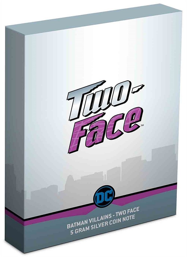 NZ Mint: Batman Villains - Silver Coin Note - Two-Face (5g Silver ...