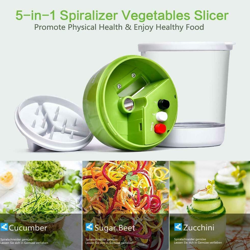 5-In-1 Handheld Vegetable Slicer - Green | at Mighty Ape NZ