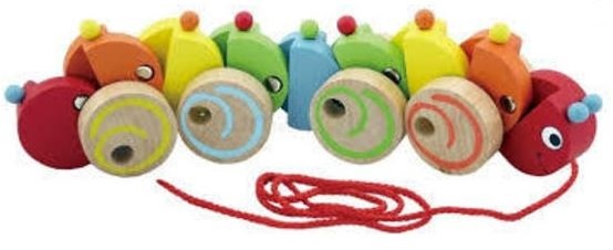 Buy VIGA Wooden Toys - Pull Along Worm at Mighty Ape NZ