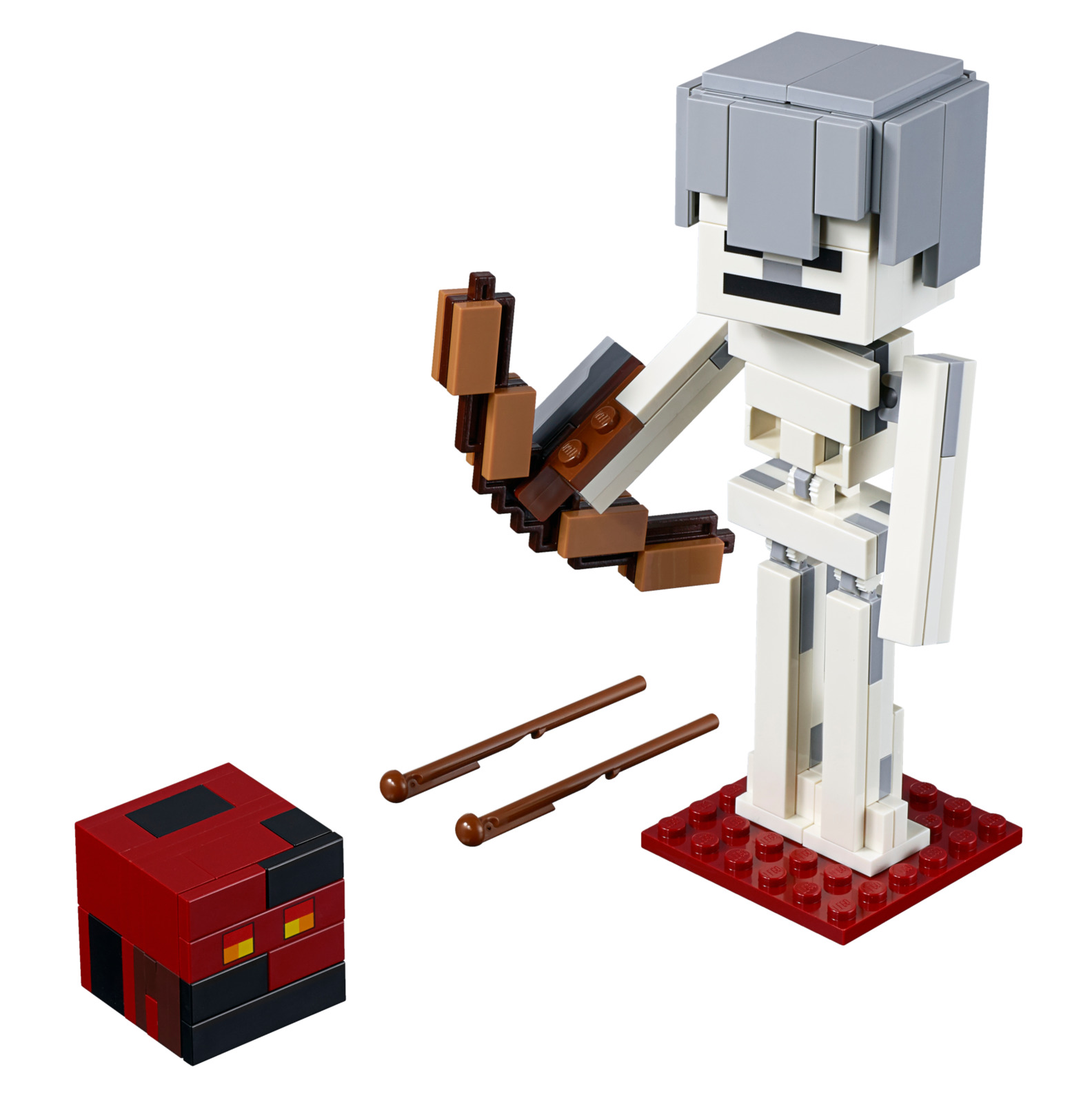 Buy LEGO Minecraft - Skeleton BigFig with Magma Cube at Mighty Ape ...