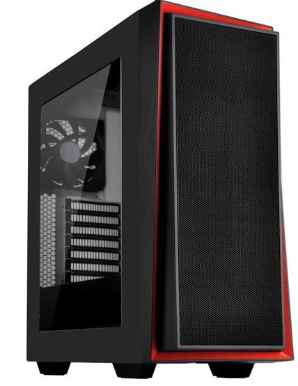 SilverStone RL06BR-W Redline ATX Black/Red Mid-Tower Case with Window ...