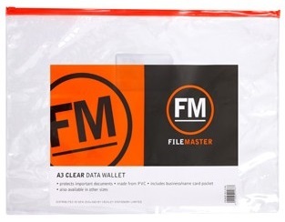 Buy FM PVC Data Wallet A3 (Clear) at Mighty Ape NZ