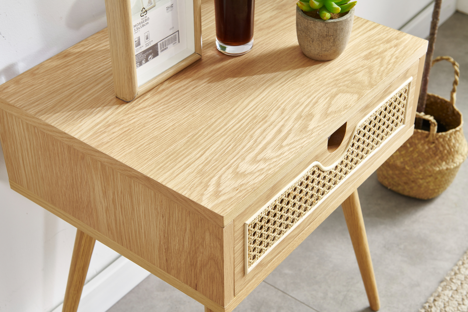 Buy Fraser Country Natural Rattan Bedside Table at Mighty Ape NZ