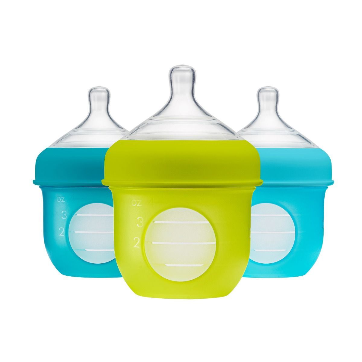 Buy Boon: Nursh Silicone Pouch Bottles 3pk - Blue (4oz) at Mighty Ape NZ