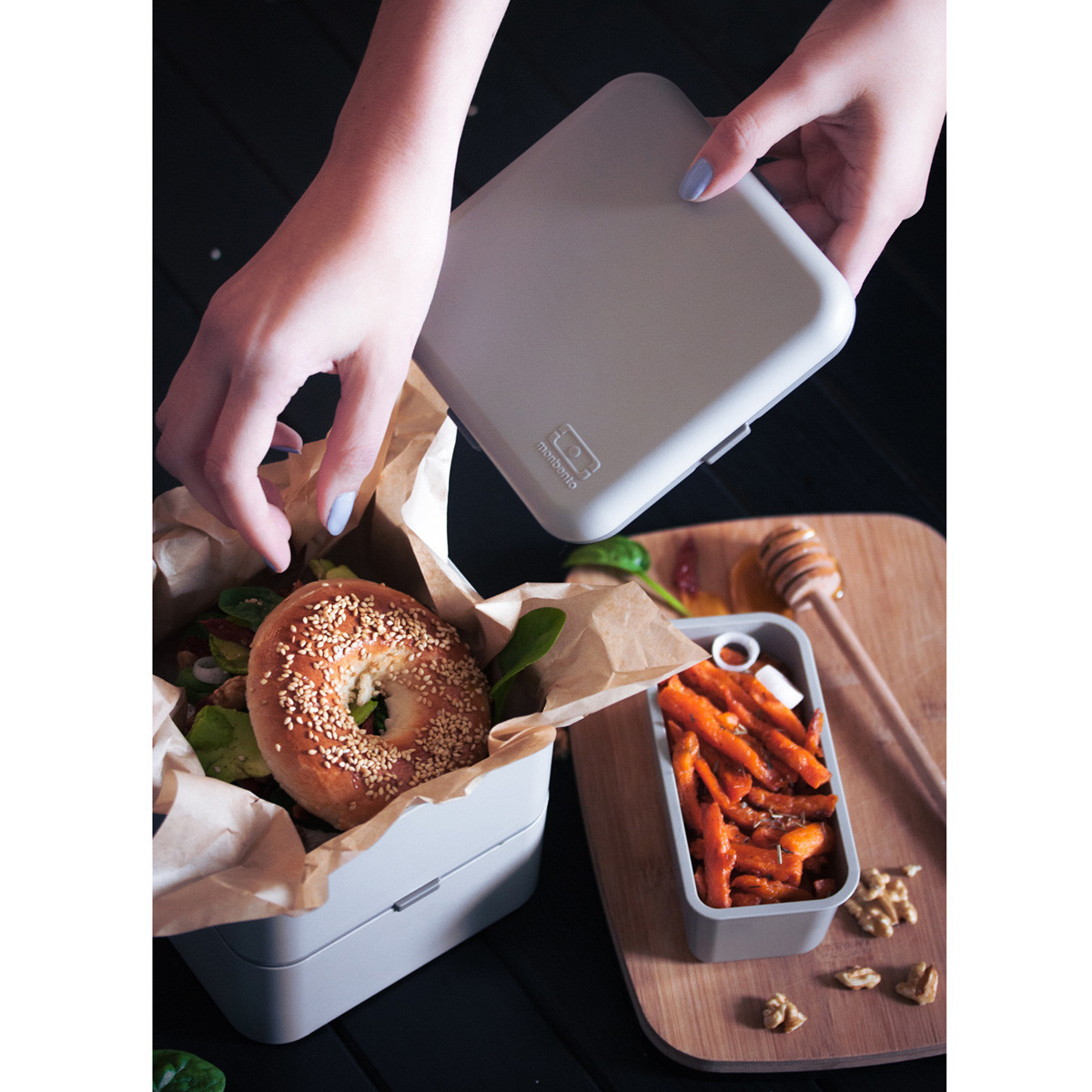 Monbento Square Bento Box - Matcha | at Mighty Ape NZ