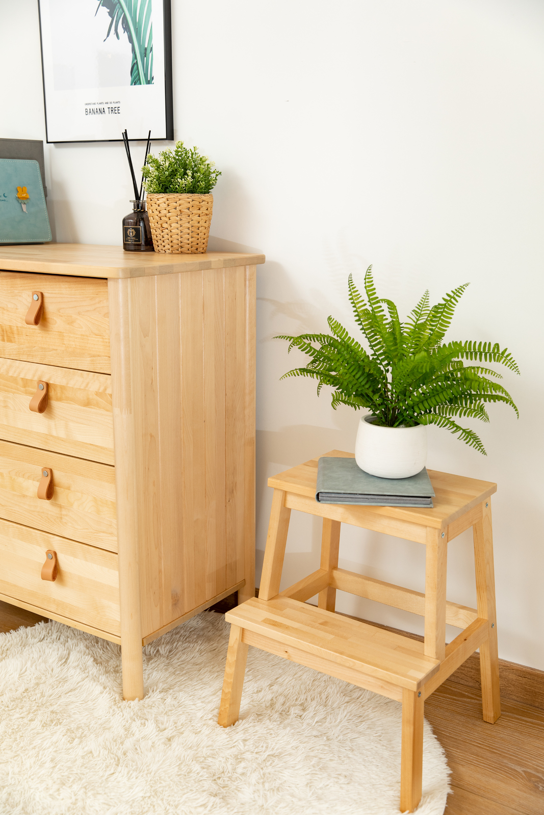 Buy 2-Step Wood Stool - Light Birch Wood at Mighty Ape NZ
