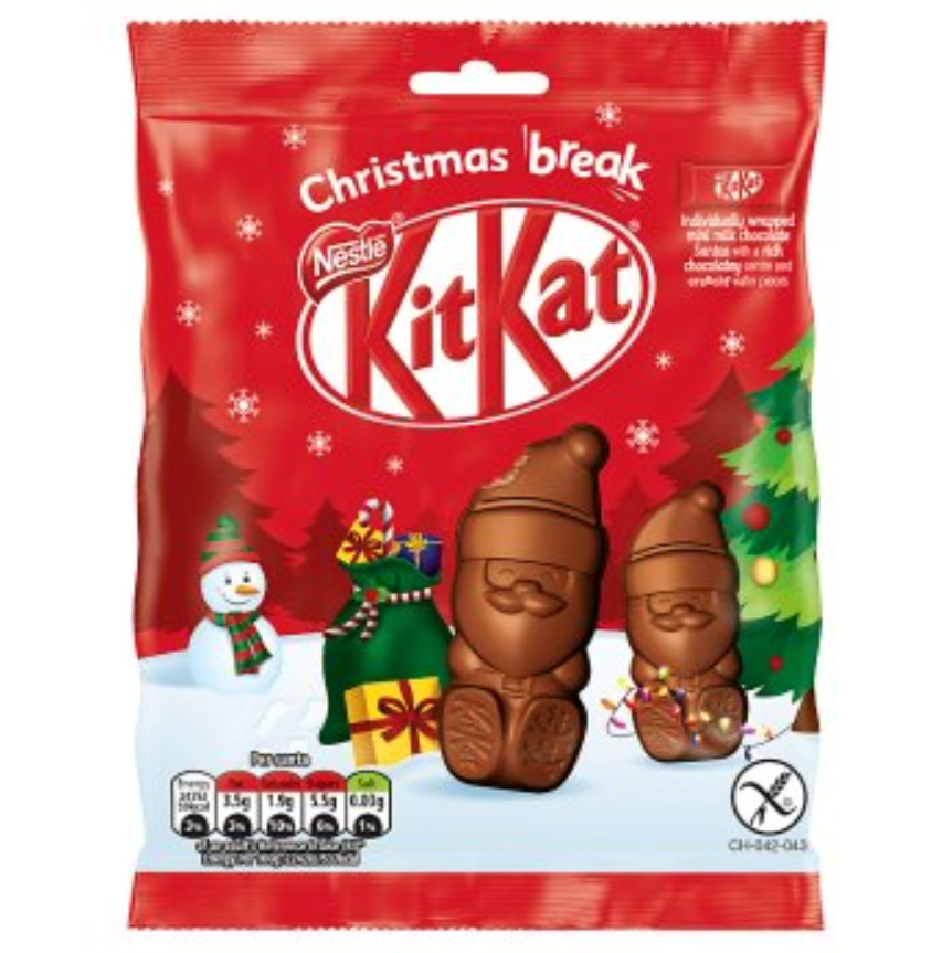 Kit Kat: Santa Sharing Bag - 55g (Pack of 12) | at Mighty Ape NZ