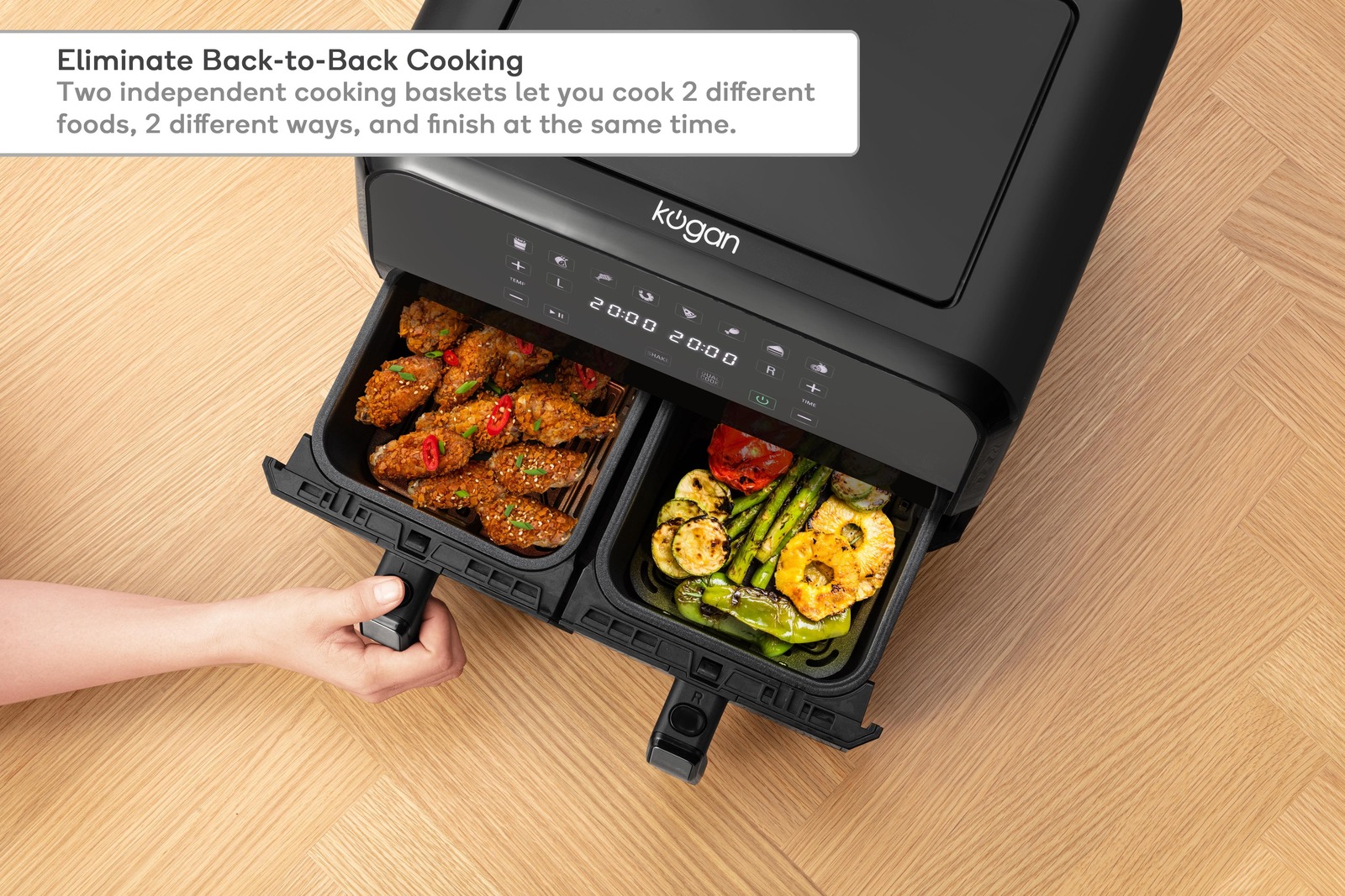 Buy Kogan 8L 1700W Dual Zone Air Fryer Oven at Mighty Ape NZ