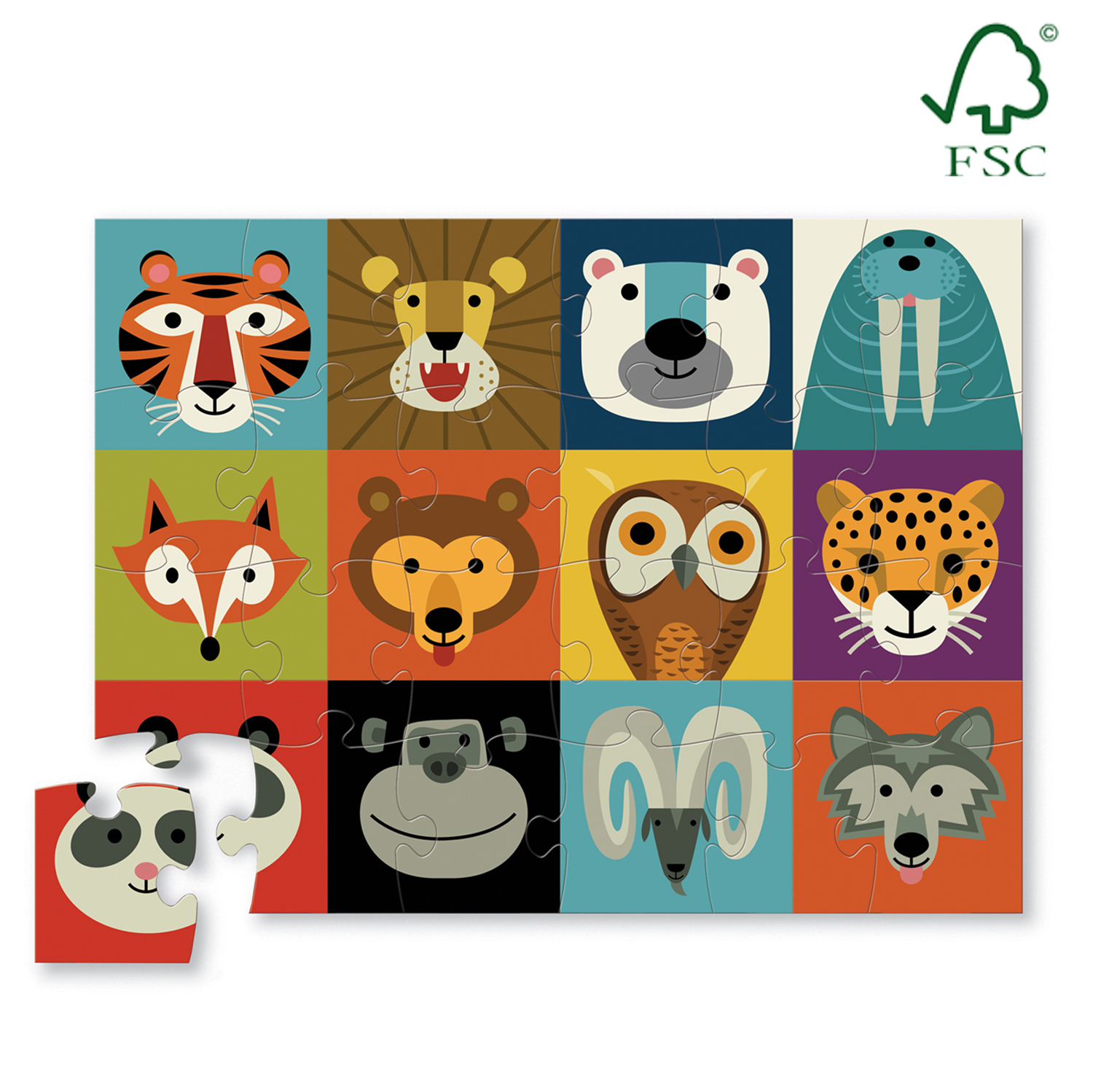 Buy Crocodile Creek Mini Shaped Puzzle Animalia 24pc at Mighty Ape NZ