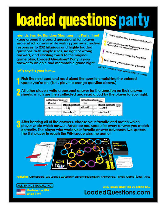 All Things Equal:Loaded Questions - Party Edition | Board Game | at ...