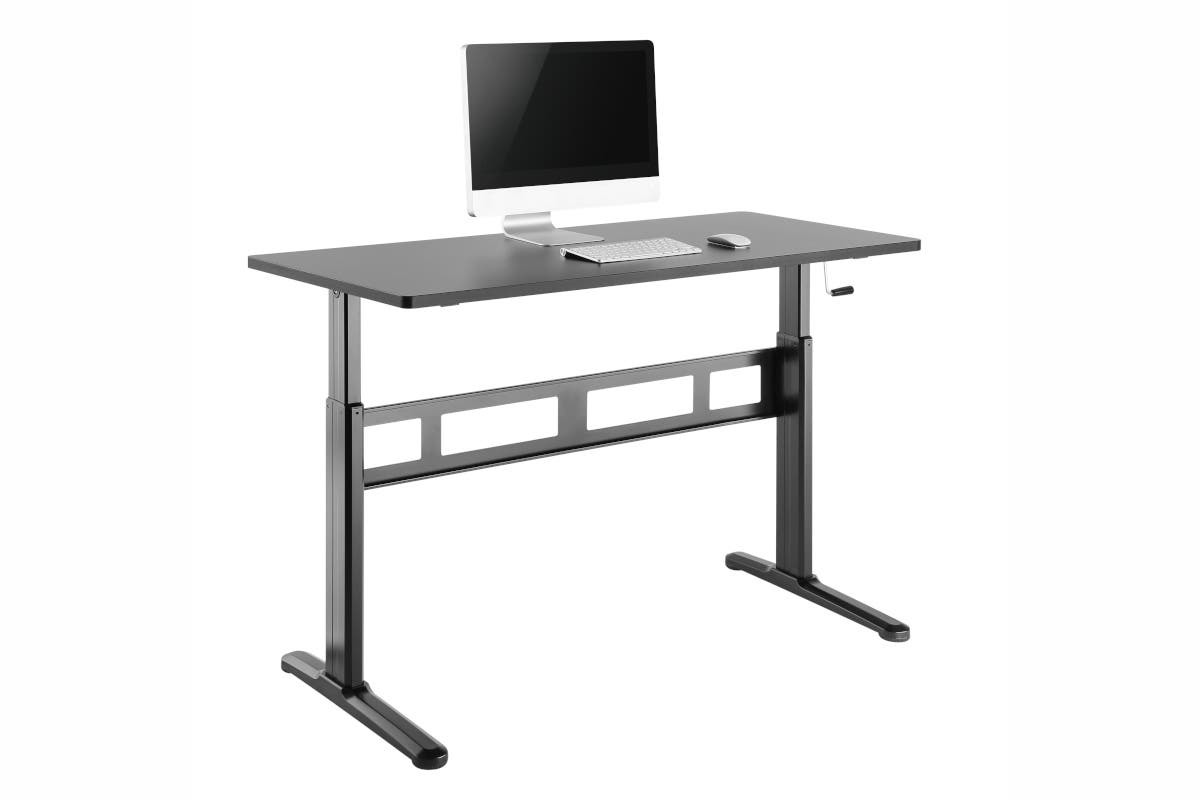 Buy Ergolux Wind-Up Height Adjustable Sit Stand Desk (Black) at Mighty ...