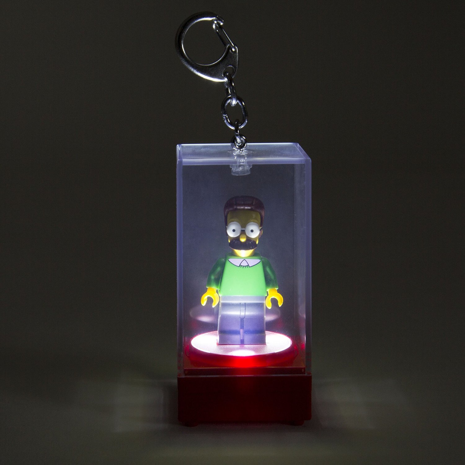 LEGO - LED Lighted Minifigure Display Case Keychain Fob - Red | at ...