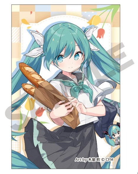 Hatsune Miku (Bread Town) - Art Tin Badge | at Mighty Ape NZ