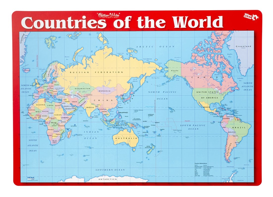 Buy Gillian Miles - Countries - Deskmat at Mighty Ape NZ