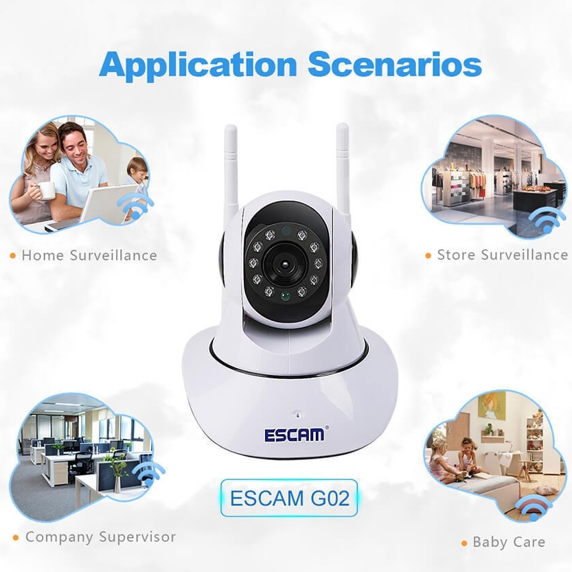 ESCAM Rotating Mini Wifi Home Security Camera | at Mighty Ape NZ