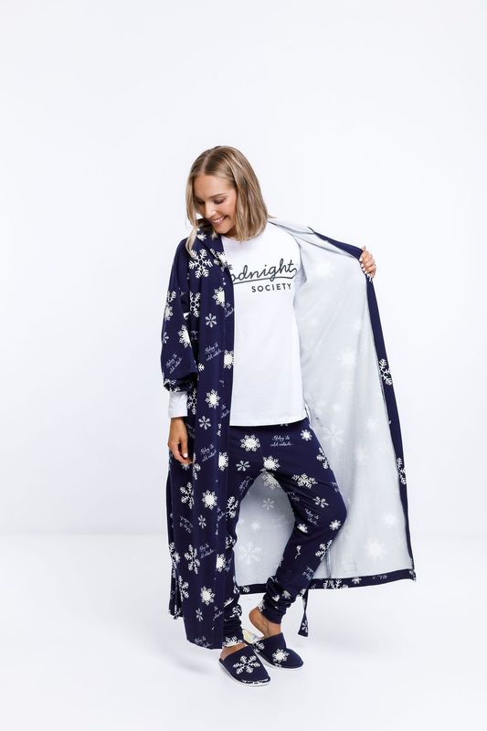 Hooded Robe - Snowflake Print (One Size Fits Most) | Women's | at ...
