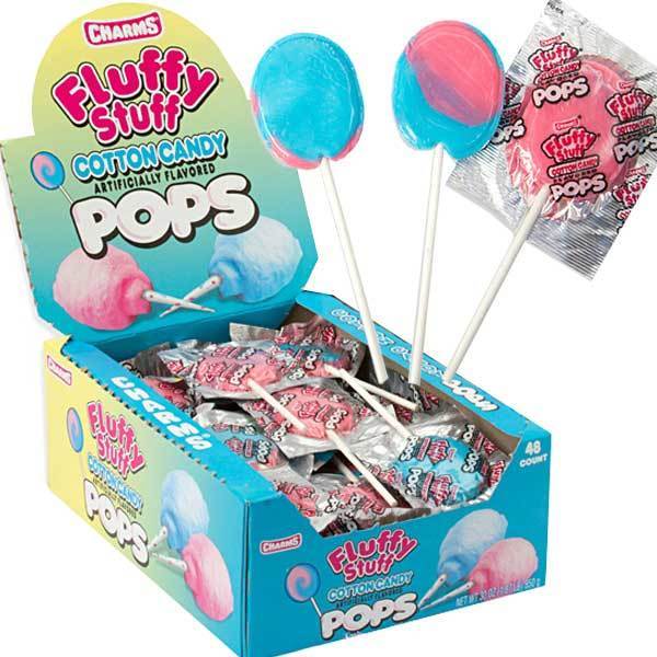 Charms Pop Fluffy Stuff Cotton Candy (48pk) | at Mighty Ape NZ