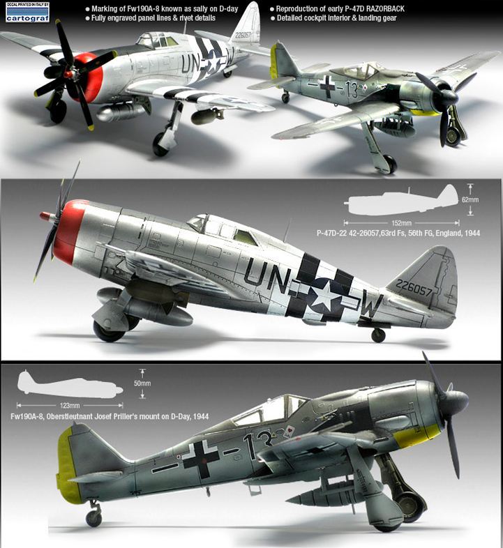 Academy Fw190A-8 & P-47D 1/72 Model Kit Set | at Mighty Ape Australia