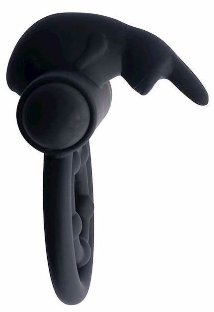 Buy Share Satisfaction: Vibrating Rabbit Ring - Black at Mighty Ape NZ