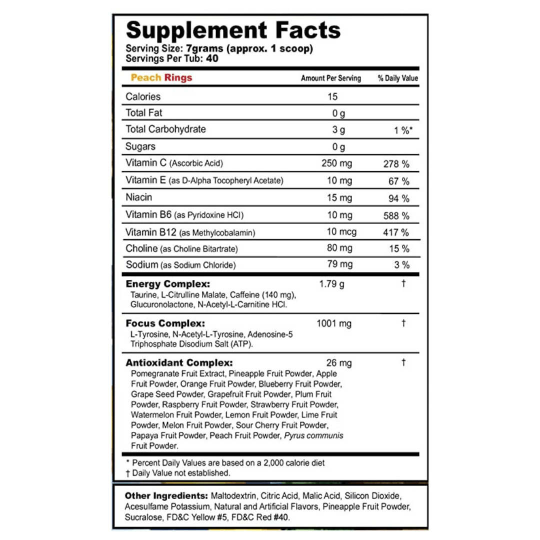 Buy G Fuel Energy Formula - Sonic Peach Rings (40 Servings) at Mighty ...