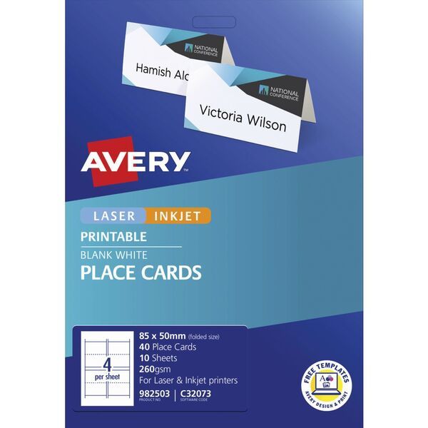 Buy Avery Folded Place Cards (40 Pack) at Mighty Ape NZ