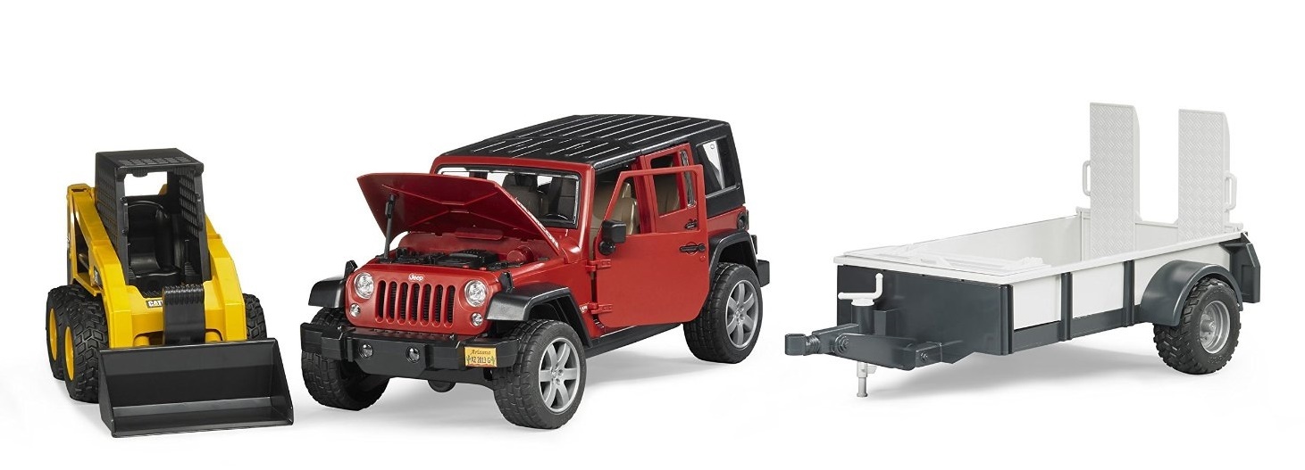 Buy Bruder: Jeep with Trailer & CAT Loader at Mighty Ape NZ