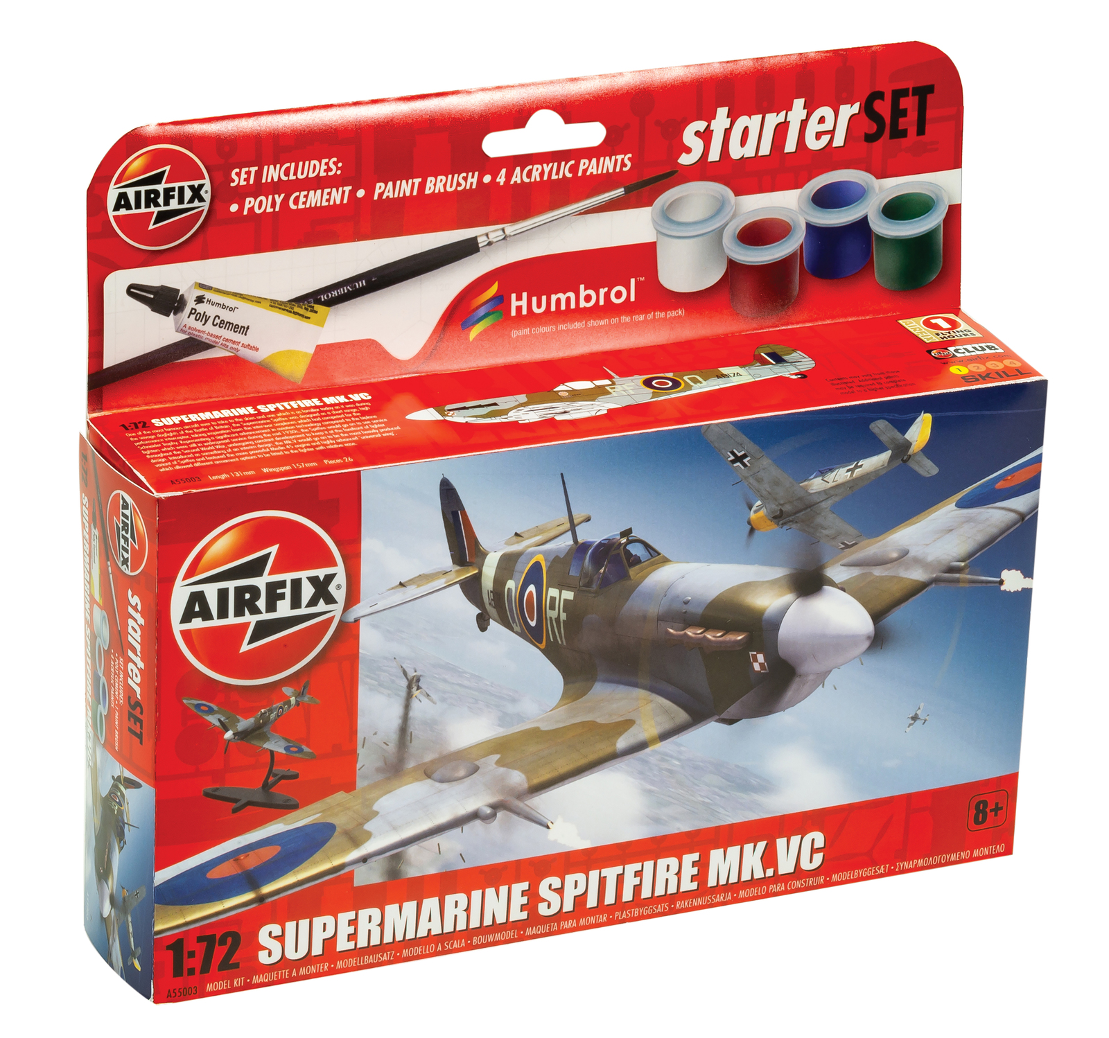Airfix: 1:72 Supermarine Spitfire Mk.Vc Starter Set - Model Kit Images ...