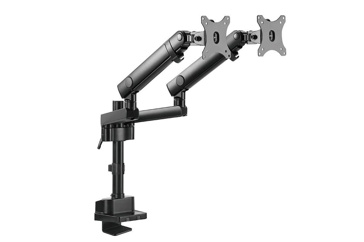 Kogan Full Motion Spring-Assisted Height Adjustable Dual Monitor Mount ...