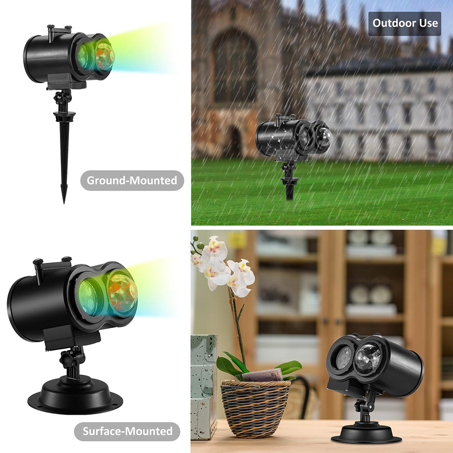 LED Remote Control 2-in-1 Waterproof Garden Projector Lamp | at Mighty ...
