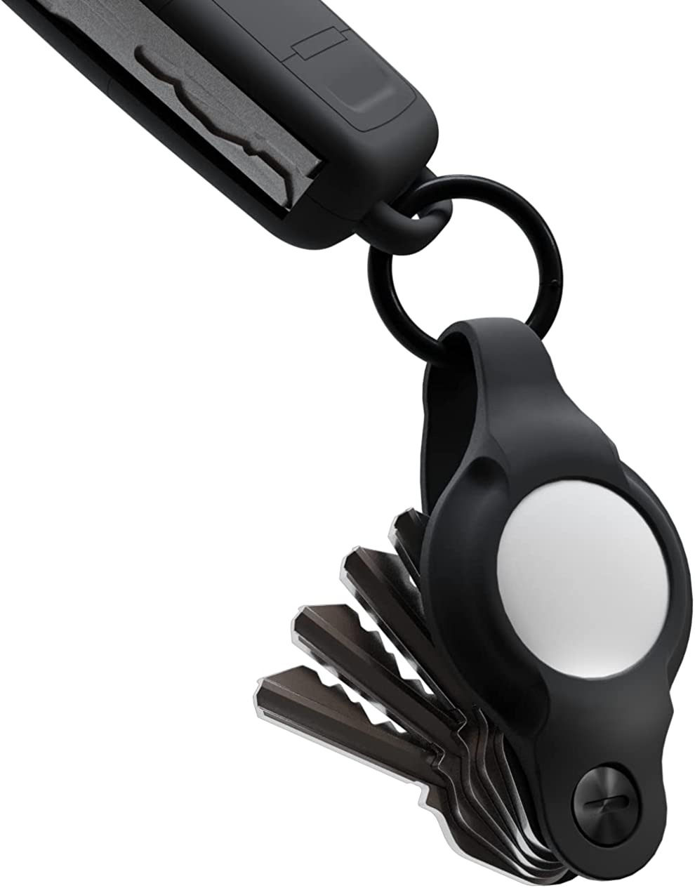 KeySmart Air Compact Key Holder For AirTag - Black | at Mighty Ape NZ