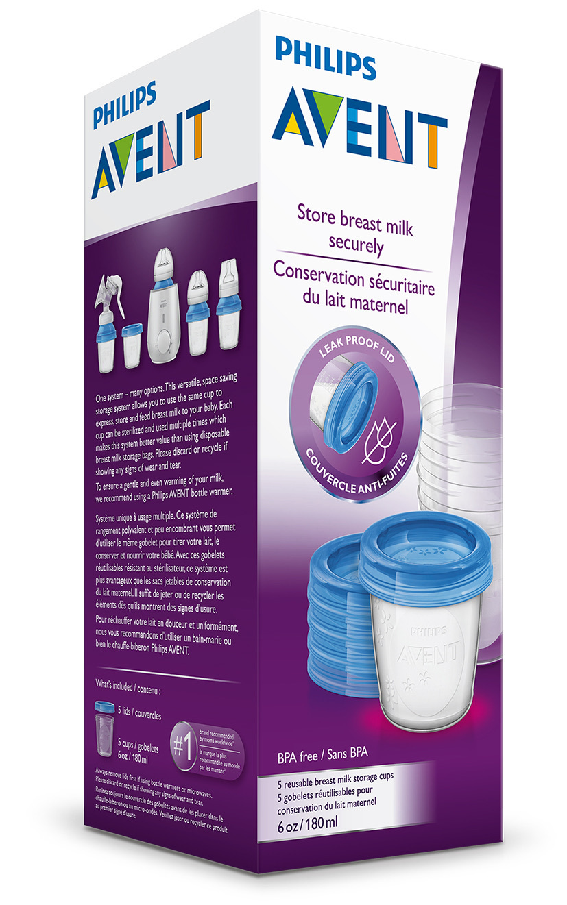 Buy Avent: Milk Storage Cups - 180ml (5 Pack) at Mighty Ape NZ