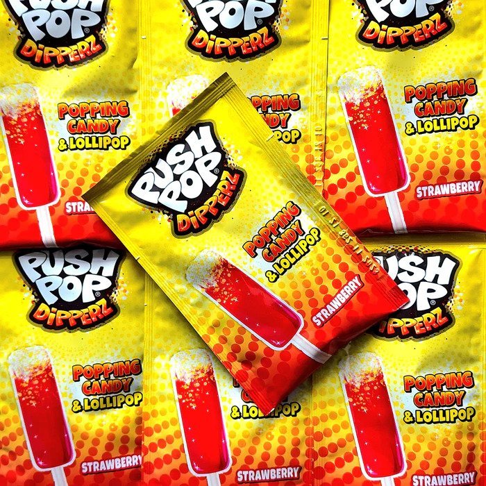Push Pop Dipperz Strawberry Popping Candy & Lollipop - 12g | at Mighty ...