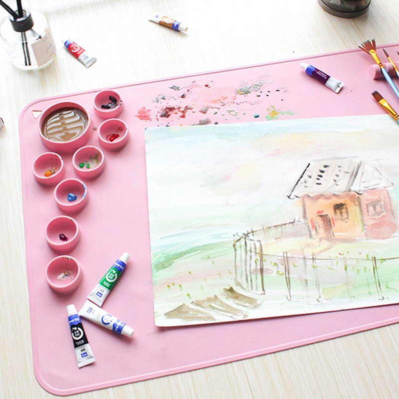 Buy Scrubable Folding Silicone Painting Pad - Pink at Mighty Ape NZ