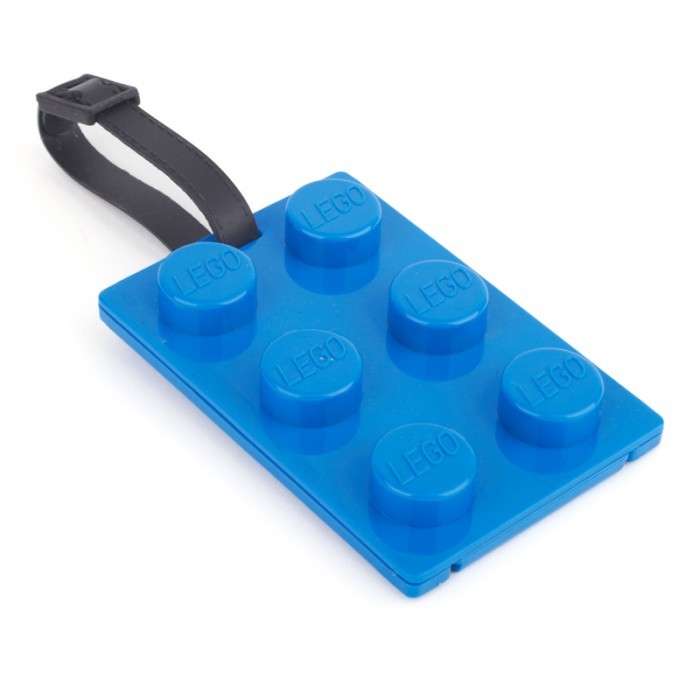 LEGO Stationery - Luggage Bag Tag Brick Shape (Blue) | at Mighty Ape NZ