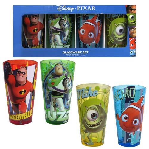Pixar Characters Pint Glass (Set of 4) | at Mighty Ape NZ