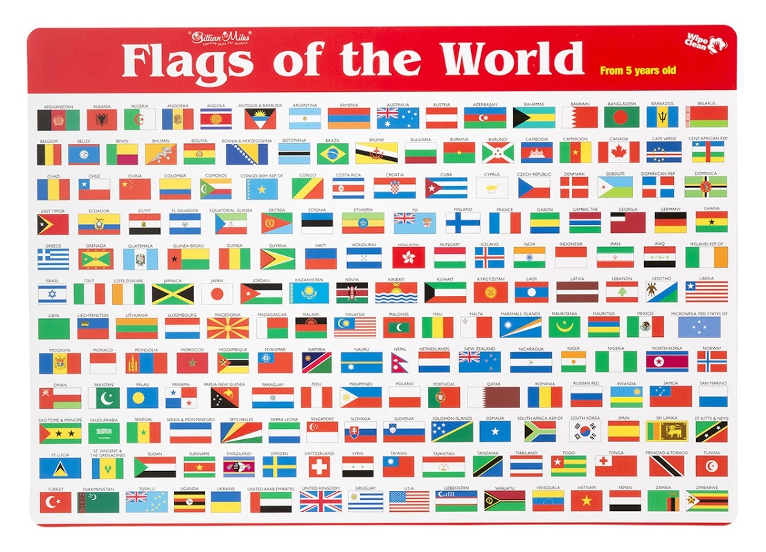 Buy Gillian Miles - Flags of the World - Deskmat at Mighty Ape NZ
