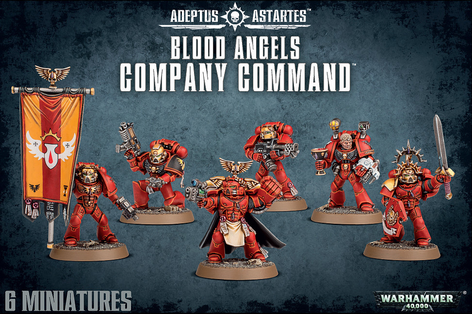 Warhammer 40,000 Blood Angels Company Command Squad | at Mighty Ape ...