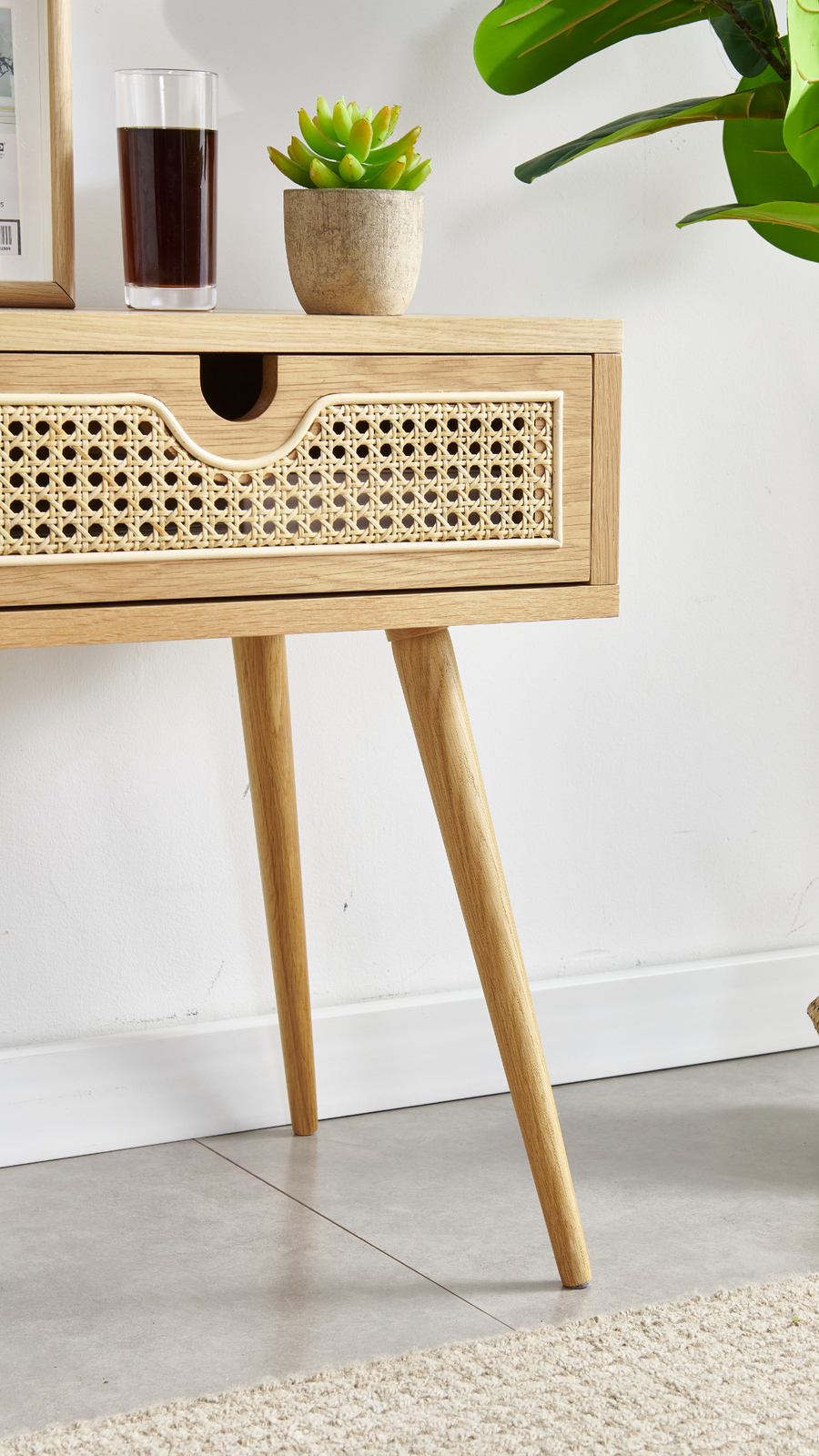 Buy Fraser Country Natural Rattan Bedside Table at Mighty Ape NZ