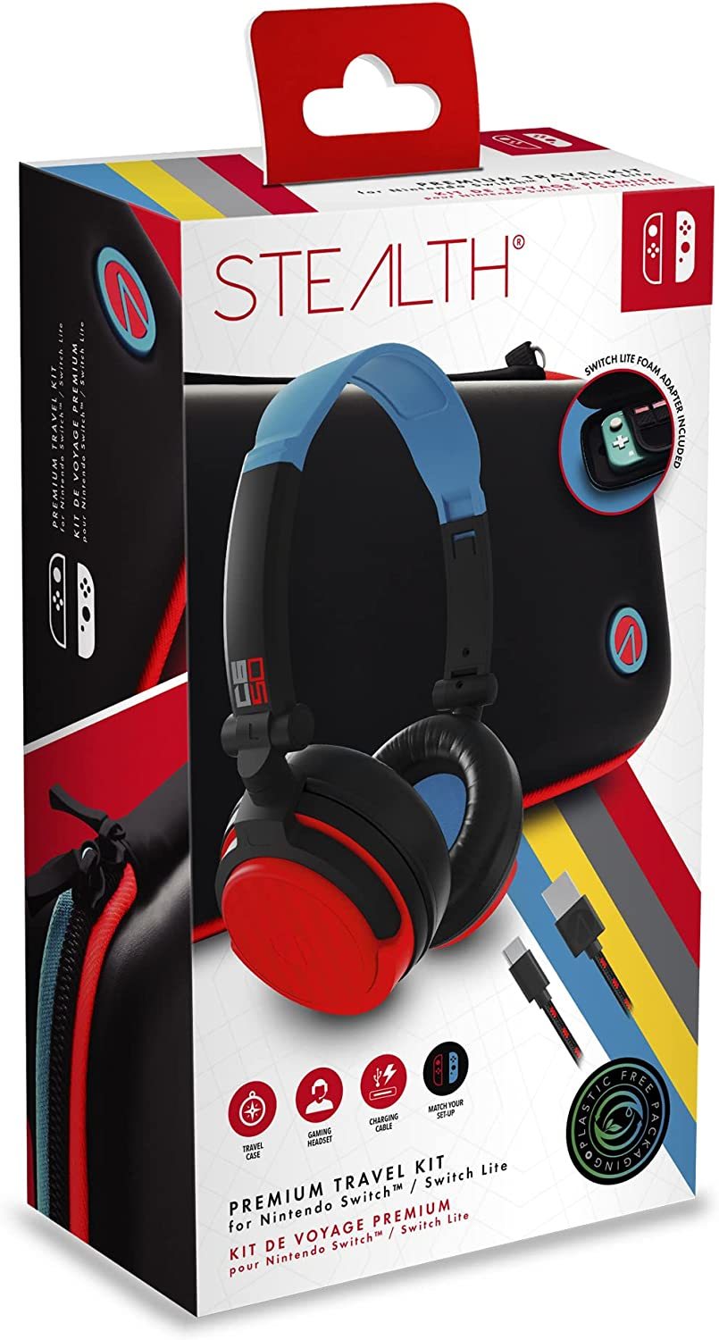 STEALTH SWL-50 Premium Travel Kit for Nintendo Switch (Neon Red and ...