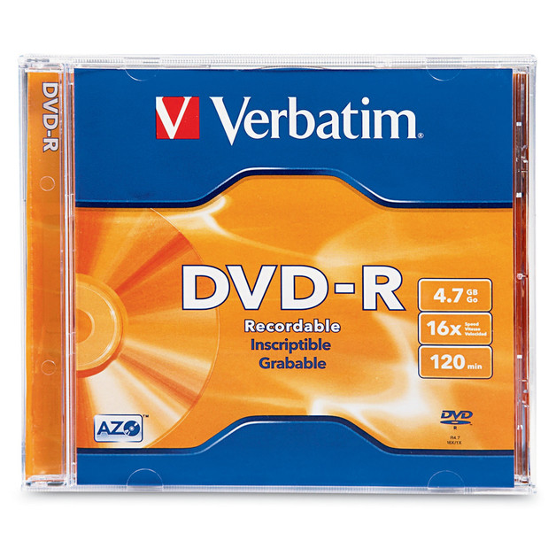 Verbatim DVD-R 4.7GB Jewel Case 16x (1 Pack) | at Mighty Ape NZ