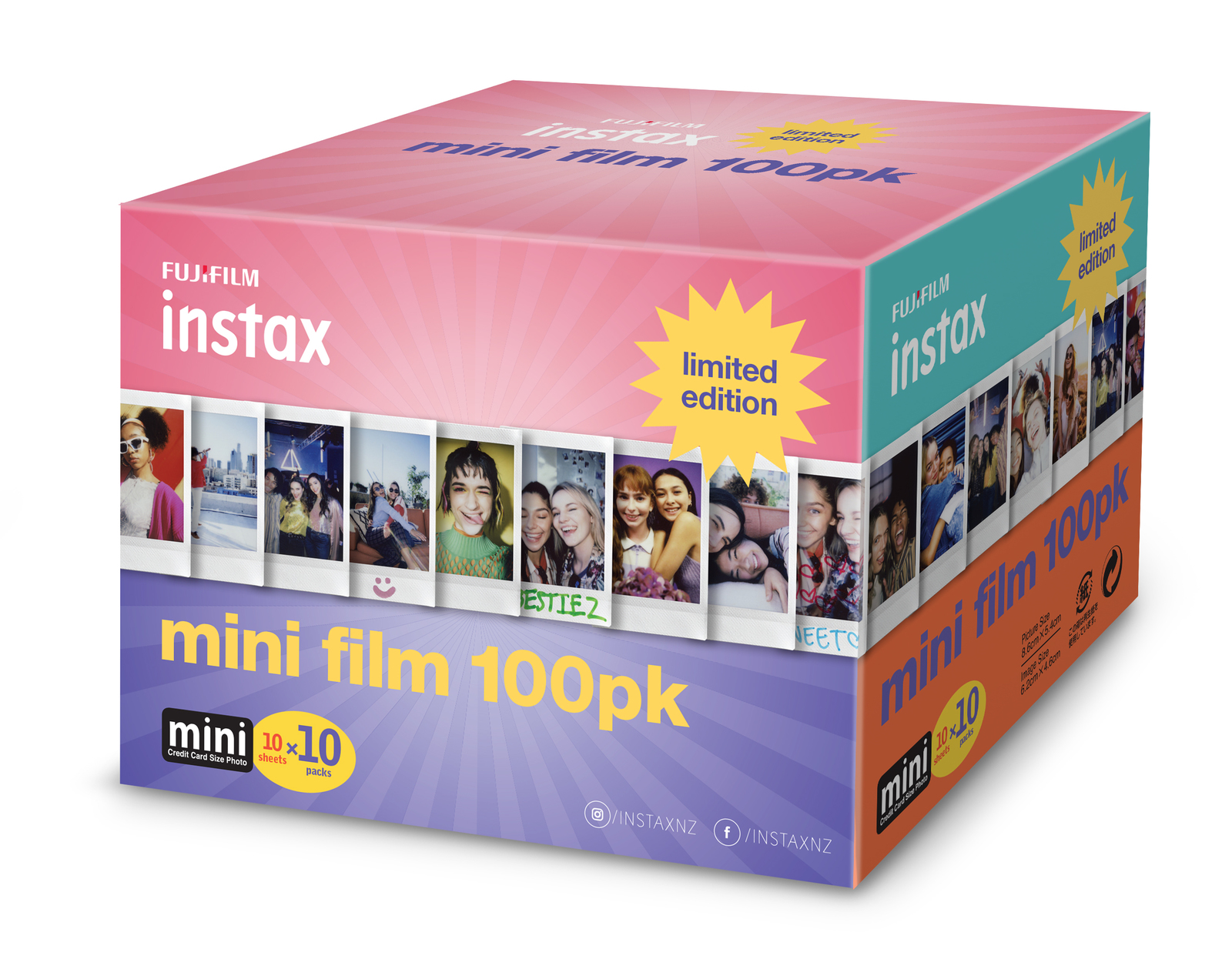 Fujifilm Instax Mini Film 100 Pack Limited Edition | at Mighty Ape NZ